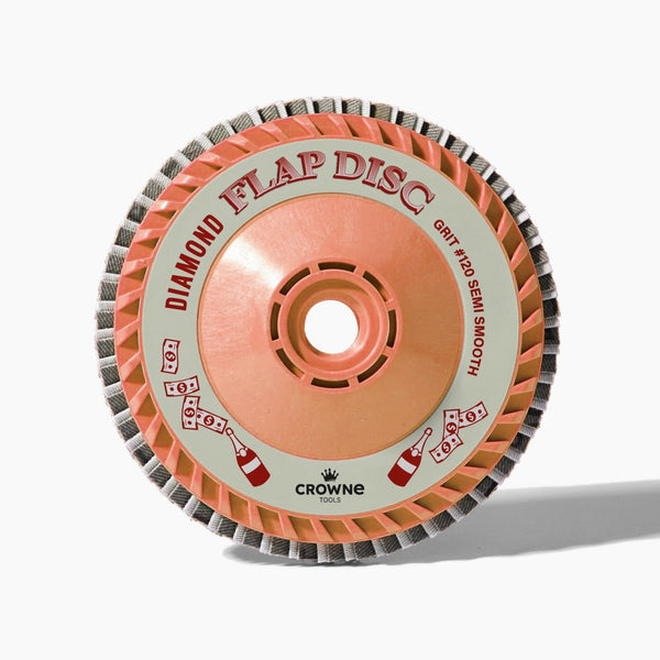 Crowne 120 Grit Diamond Flap Disc (5/8"-11) | Tile & Stone Smoothing ...